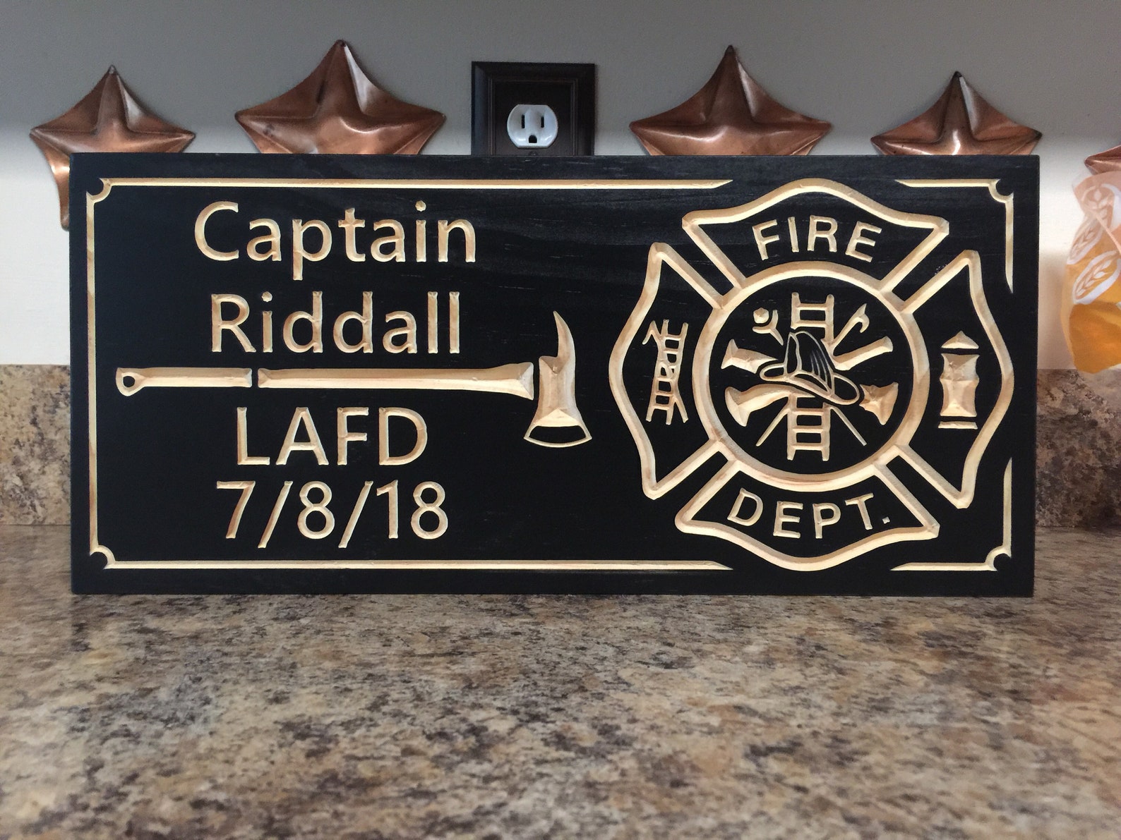 Firefighters Retirement Gift Custom Personalized Firefighters Logo Man ...