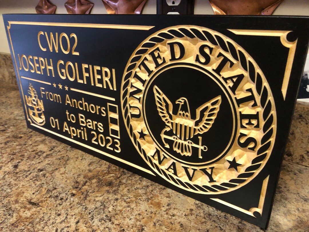 Senior Chief Warrant Officer Navy Commissioning Gift Military Plaque ...