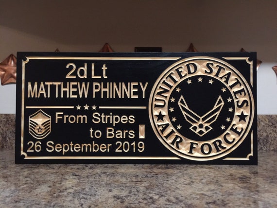 Air Force Commissioning Gift Military Plaque Retired Enlisted | Etsy