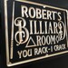 Personalized Billiards Room Pool Hall Gift Custom Carved Wood Plaque ...