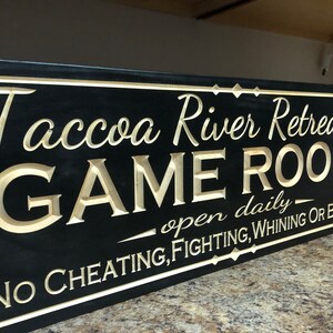 Personalized Game Room Sign Custom Family Game Room Sign Last Name Sign ...