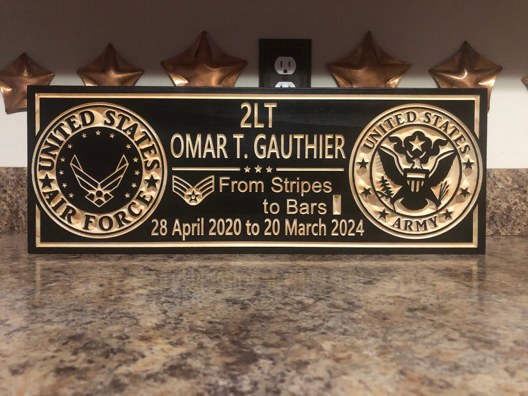 Air Force Army Commissioning Gift Military Plaque Retired Enlisted Air ...