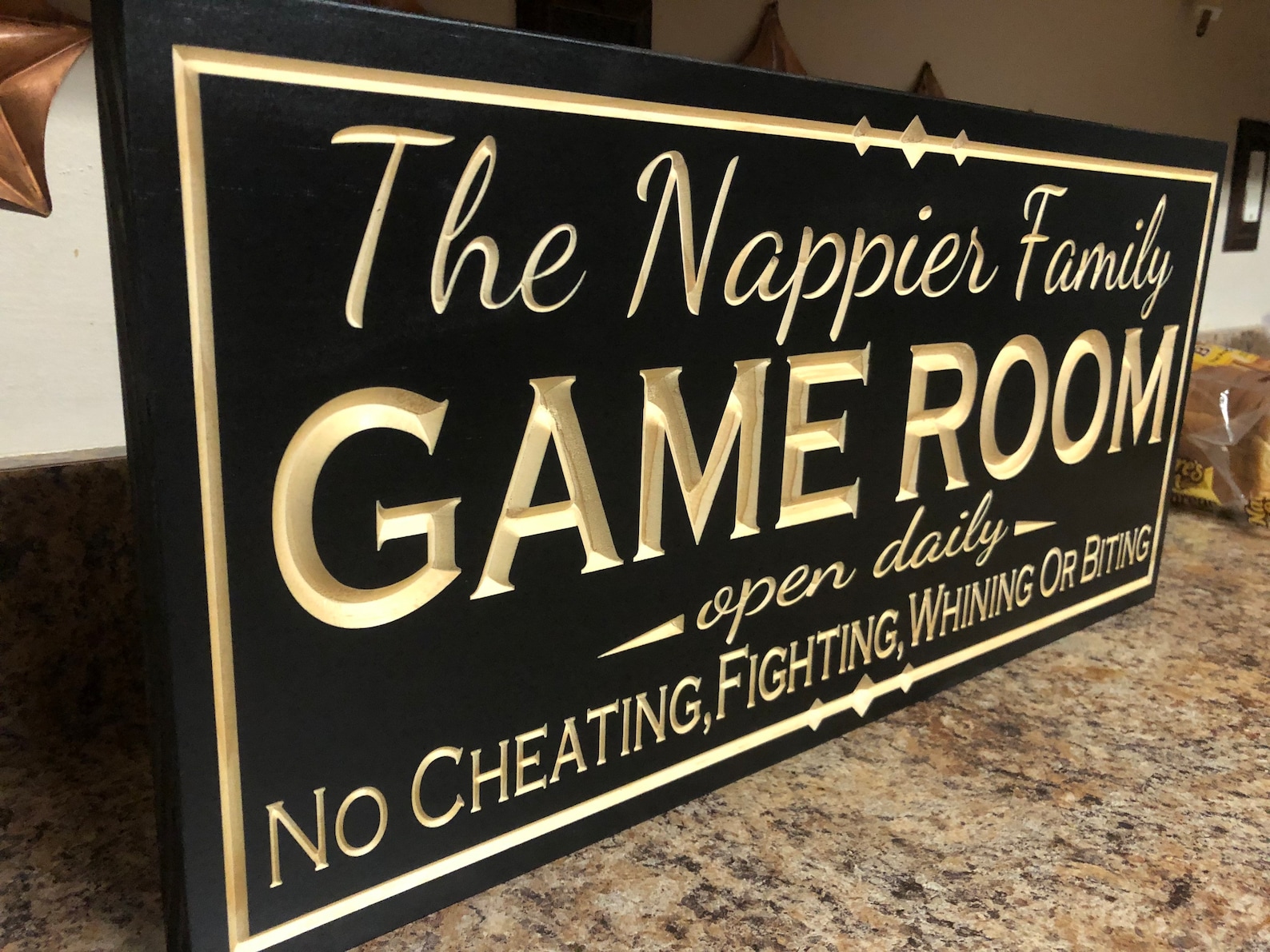 Personalized Game Room Sign Custom Family Game Room Sign Last - Etsy