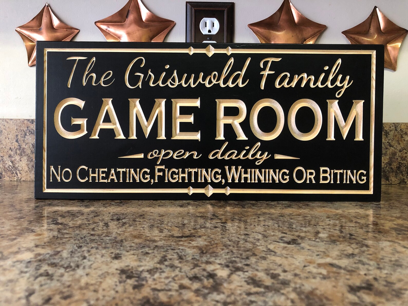 Personalized Game Room Sign Custom Family Game Room Sign Last - Etsy