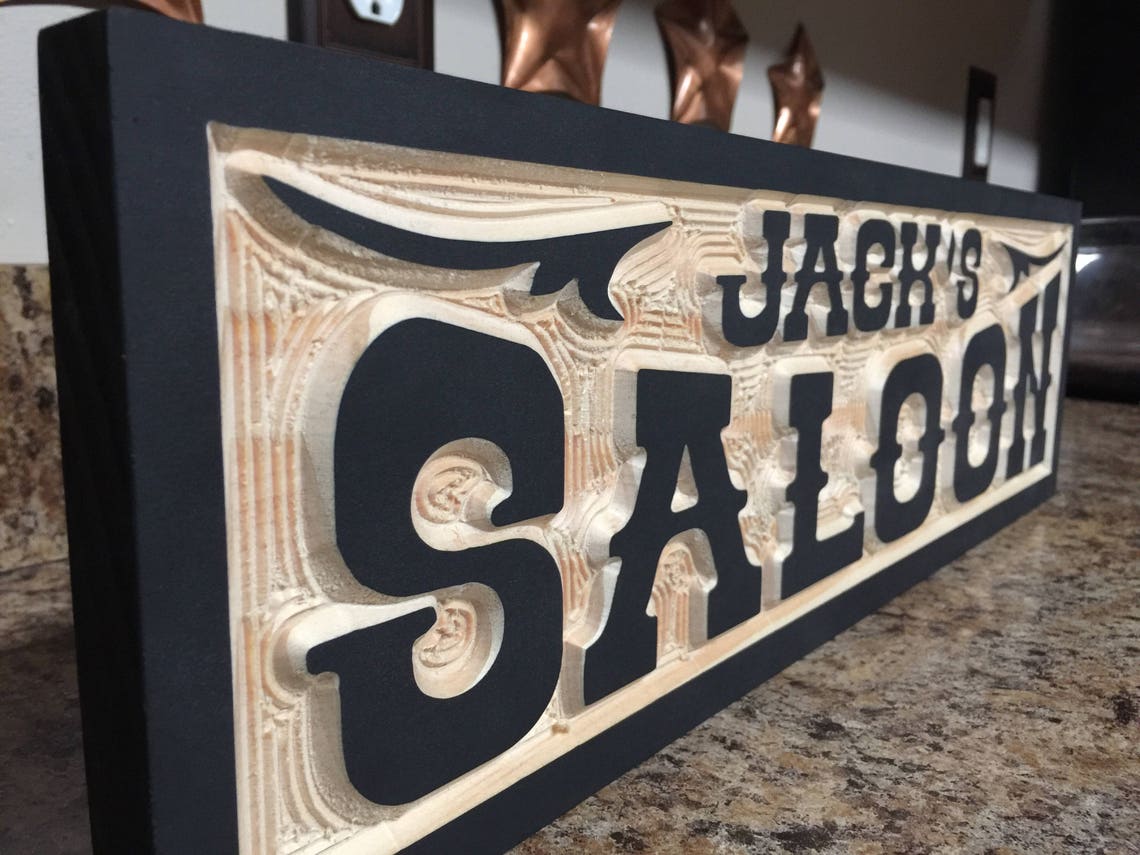 Old West Saloon Sign Man Cave Sign Brew House Rustic Bar Sign | Etsy