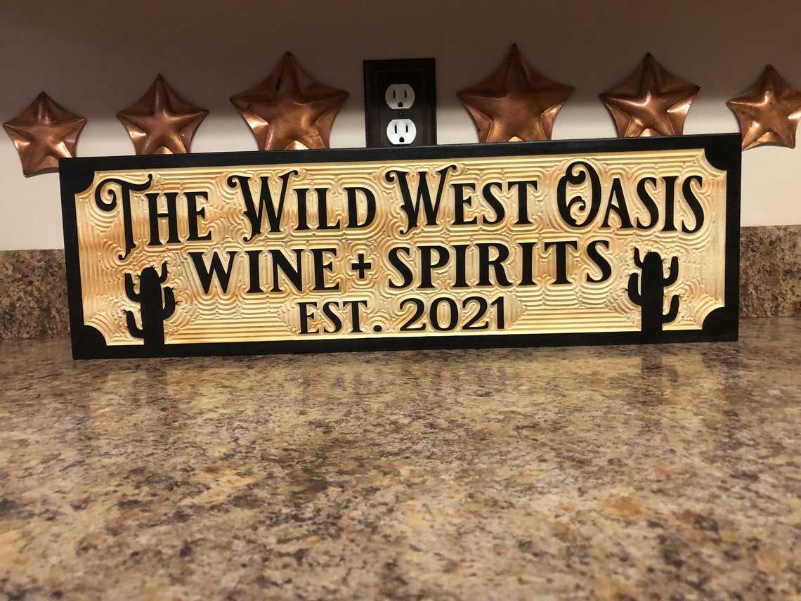 Old West Saloon Sign Man Cave Sign Brew House Rustic Bar Sign - Etsy