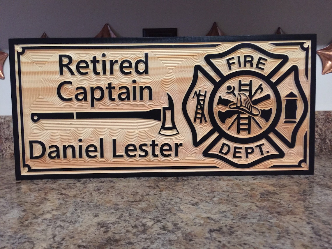 Firefighters Retirement Gift Custom Personalized Firefighters Logo Man ...