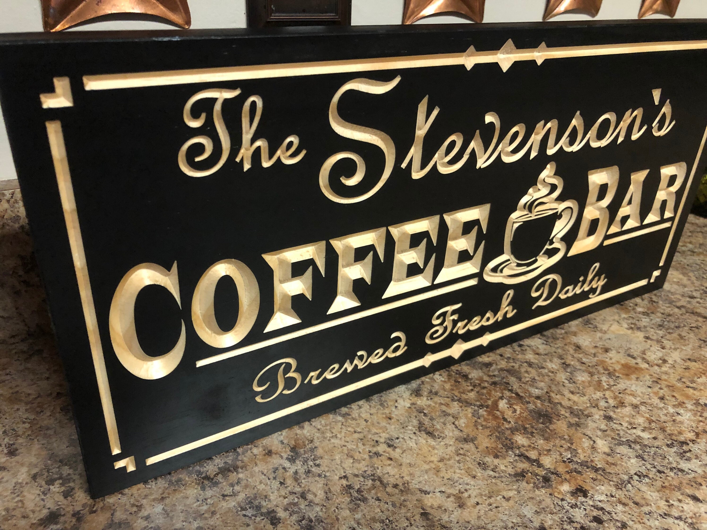 Custom Coffee Bar Sign Coffee Corner Personalized Coffee Sign Home ...