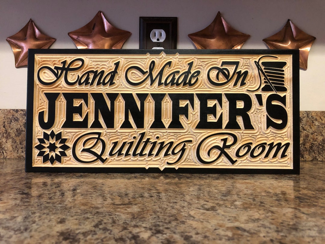 Custom Sewing Quilting Room Sign Personalized With First Name Craft ...