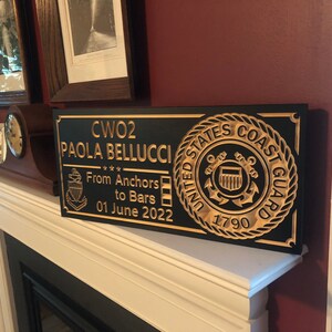 Coast Guard Commissioning Gift Military Plaque Retired Enlisted Army ...