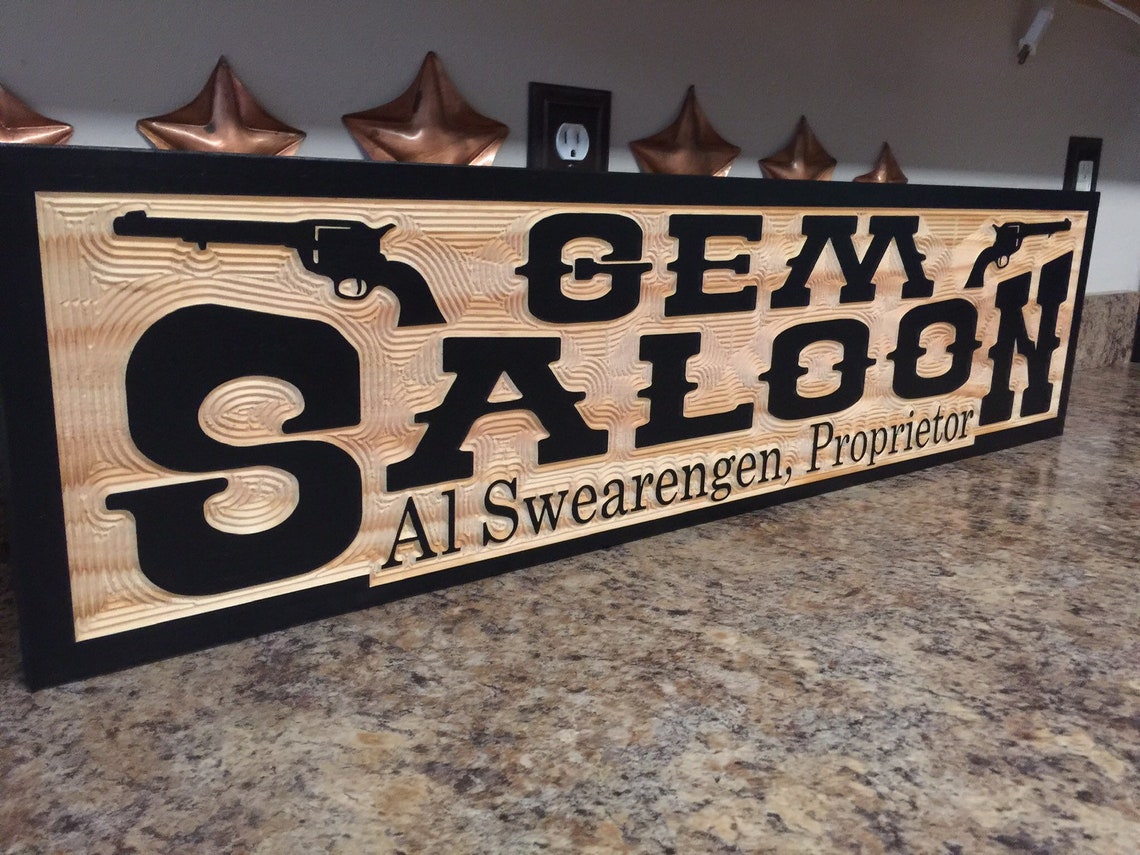 Man Cave Old West Saloon Sign Sign Brew House Rustic Bar Sign - Etsy