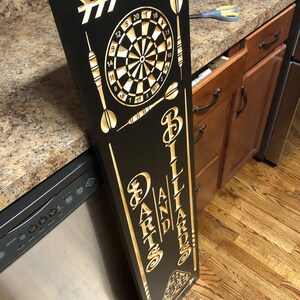 Billiards Room Dart Board Game Room Pool Hall Cue Stick Eight Ball ...