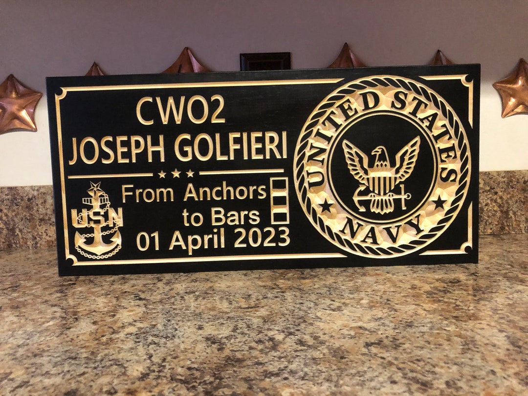 Senior Chief Warrant Officer Navy Commissioning Gift Military Plaque ...