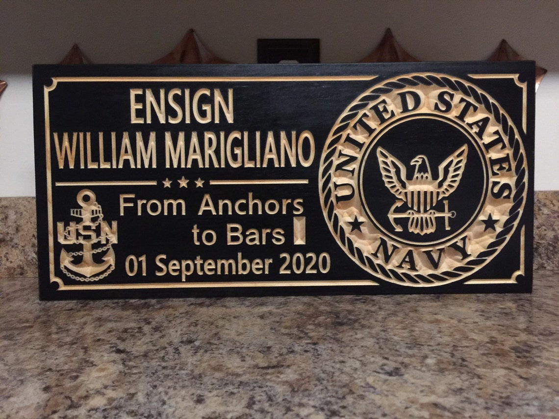 Navy Commissioning Gift Military Plaque Retired Enlisted Army - Etsy