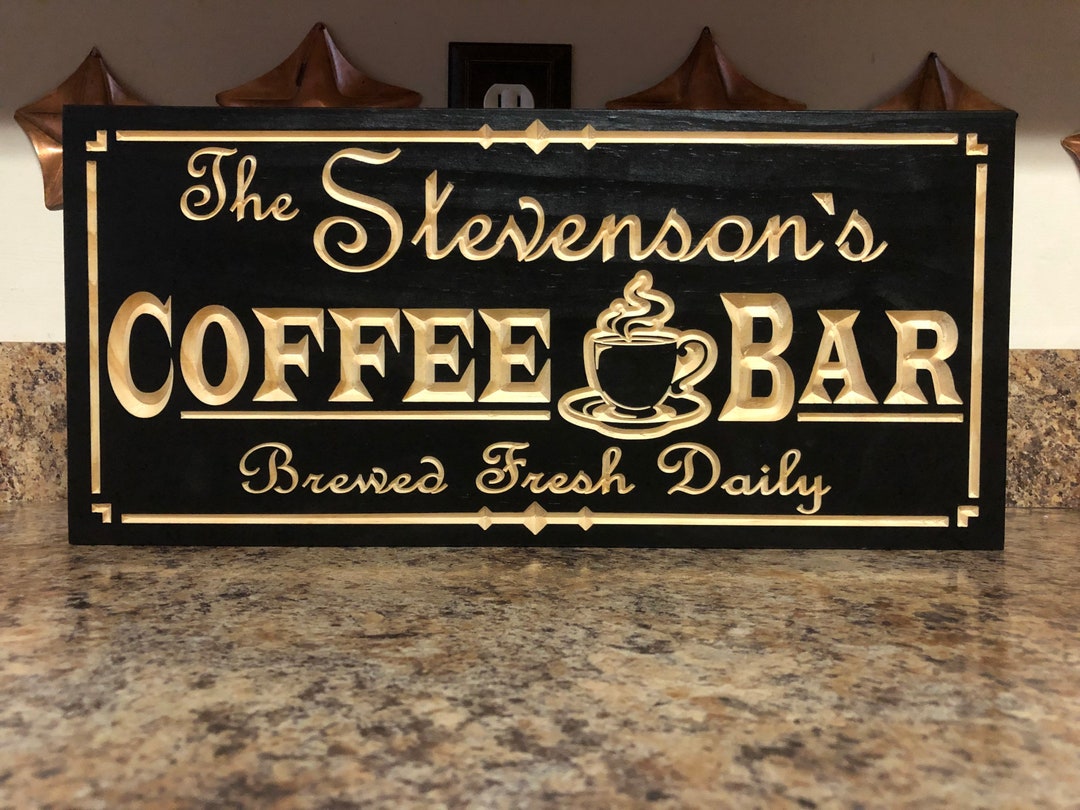 Custom Coffee Bar Sign Coffee Corner Personalized Coffee Sign Home ...