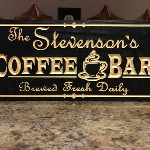 Custom Coffee Bar Sign Coffee Corner Personalized Coffee Sign Home ...