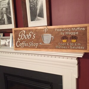 Personalized Coffee Shop Sign Custom Bar Sign Basement - Etsy