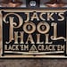 Personalized Billiards Room Pool Hall Gift Custom Carved Wood Plaque ...