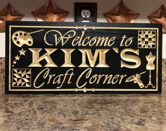 Personalized Craft Room Sign Quilting Painting Crafting | Etsy