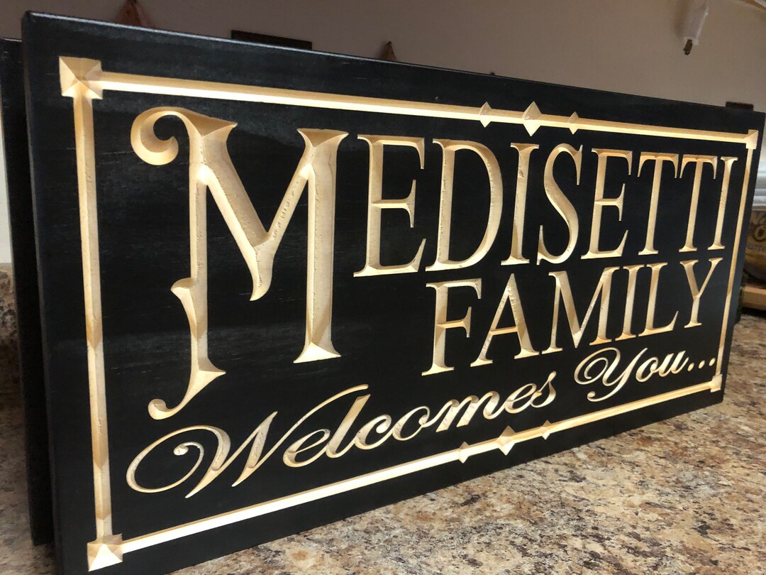 Last Name Welcome Sign,gift for Him Her, Wedding Gift, Anniversary Gift ...