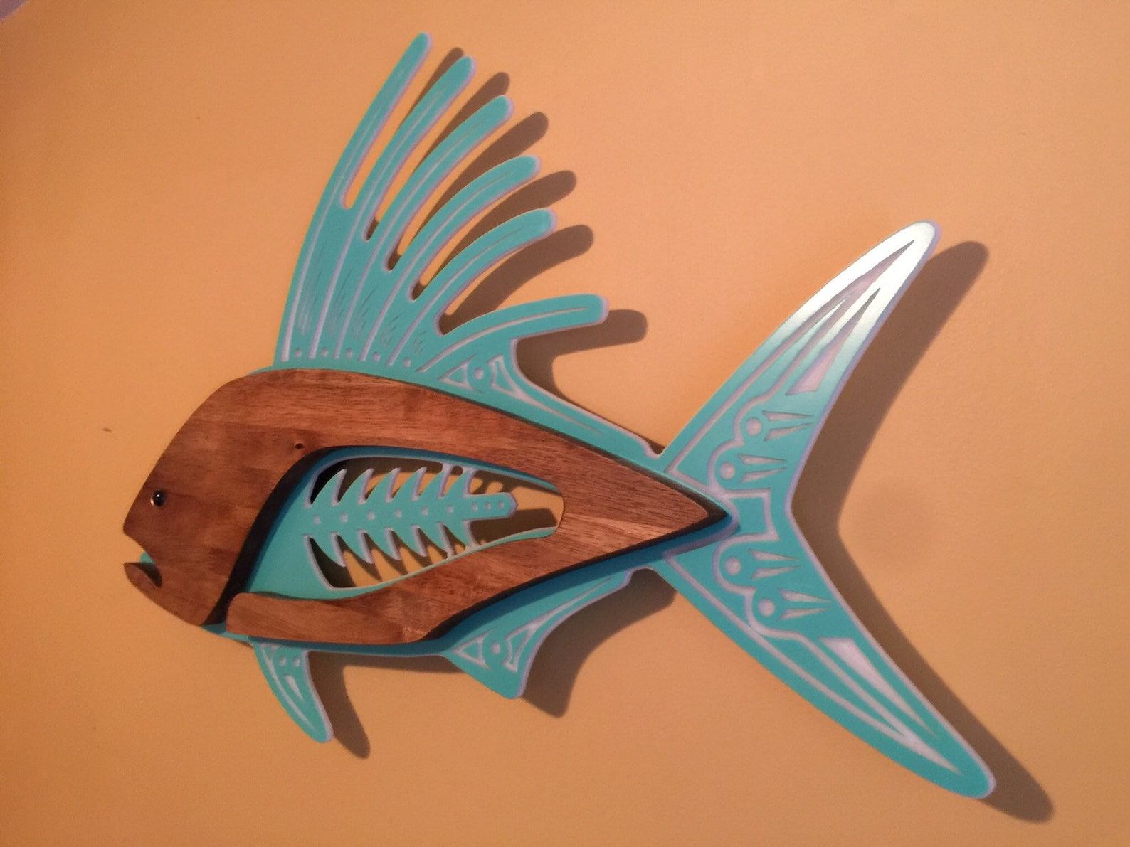 009 Rooster Fish Wall Art Vacation Beach Ocean Lake House Nautical ...