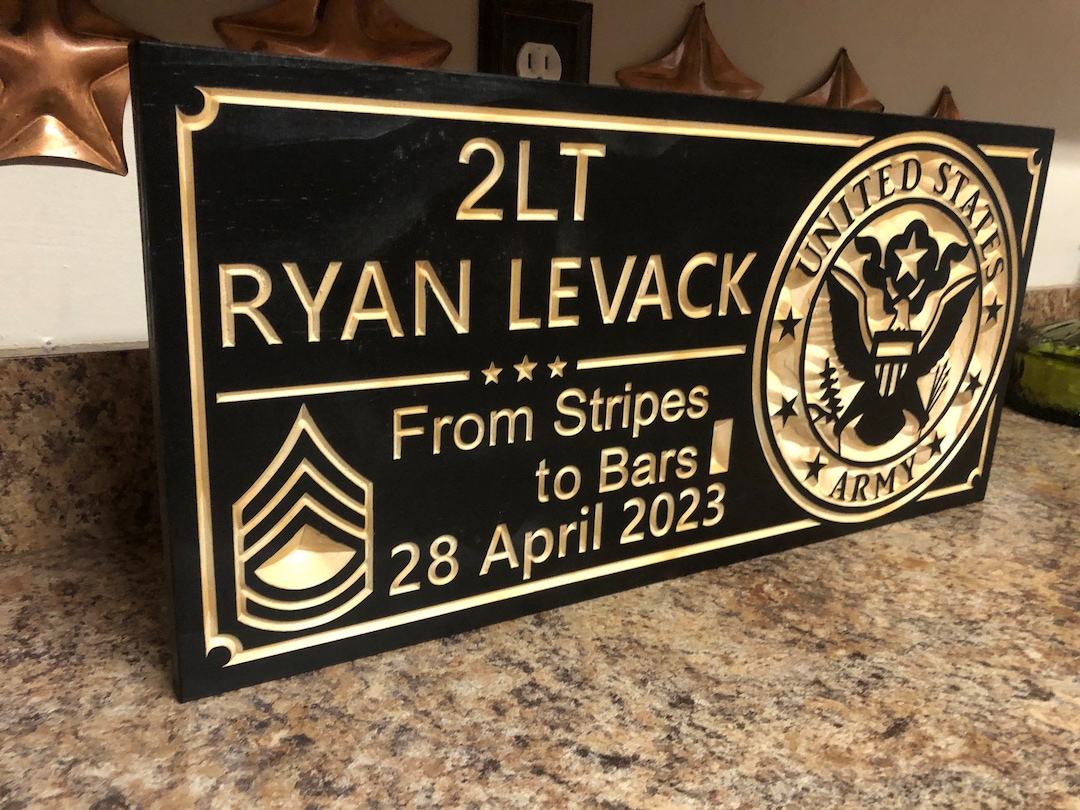 Army Commissioning Gift Military Plaque Retired Enlisted Army Navy ...