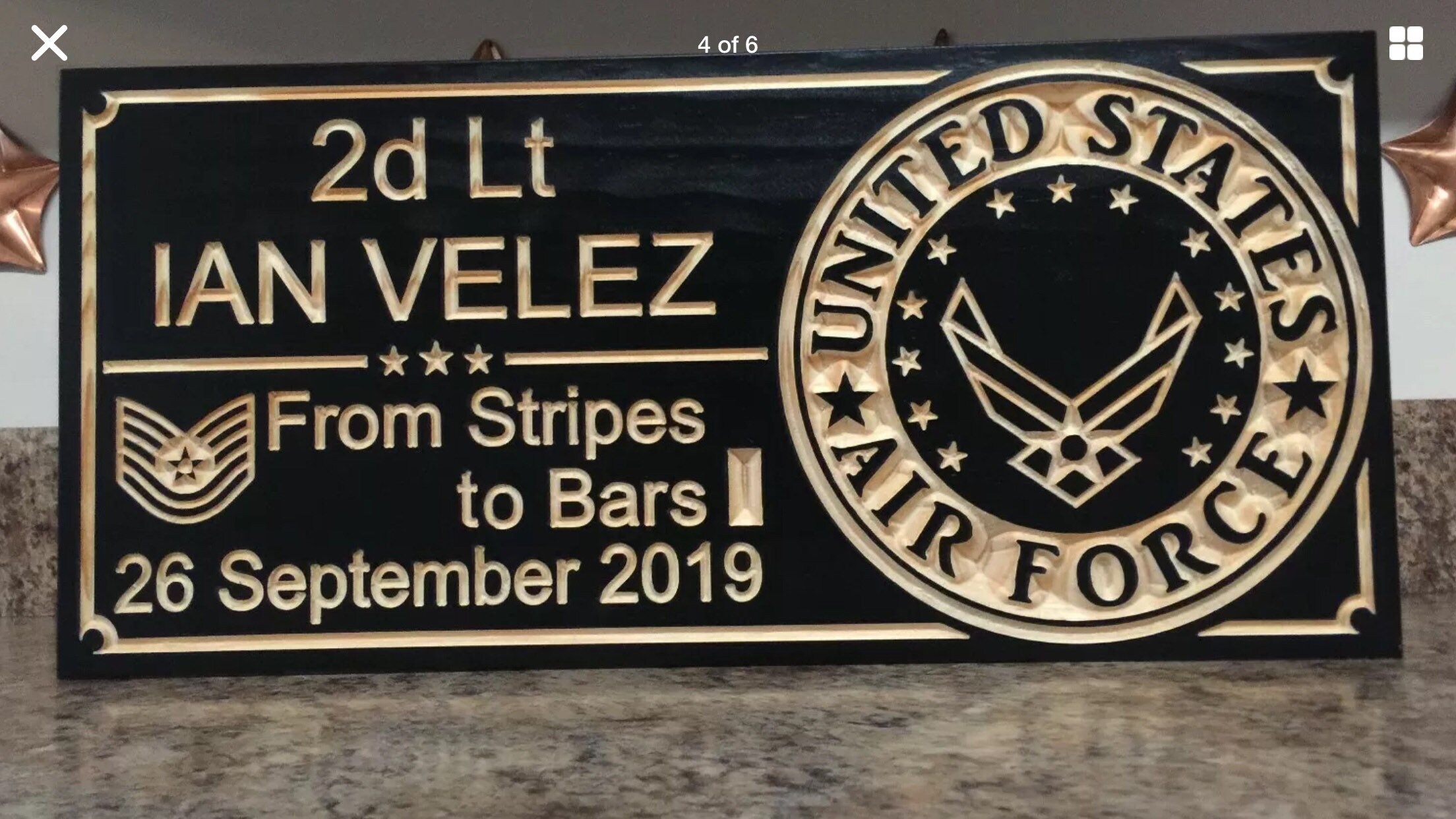 Air Force Commissioning Gift Military Plaque Retired Enlisted | Etsy