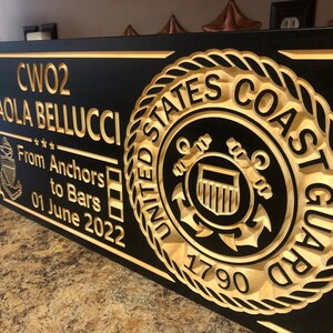 Coast Guard Commissioning Gift Military Plaque Retired Enlisted Army ...
