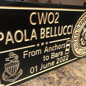 Coast Guard Commissioning Gift Military Plaque Retired Enlisted Army ...