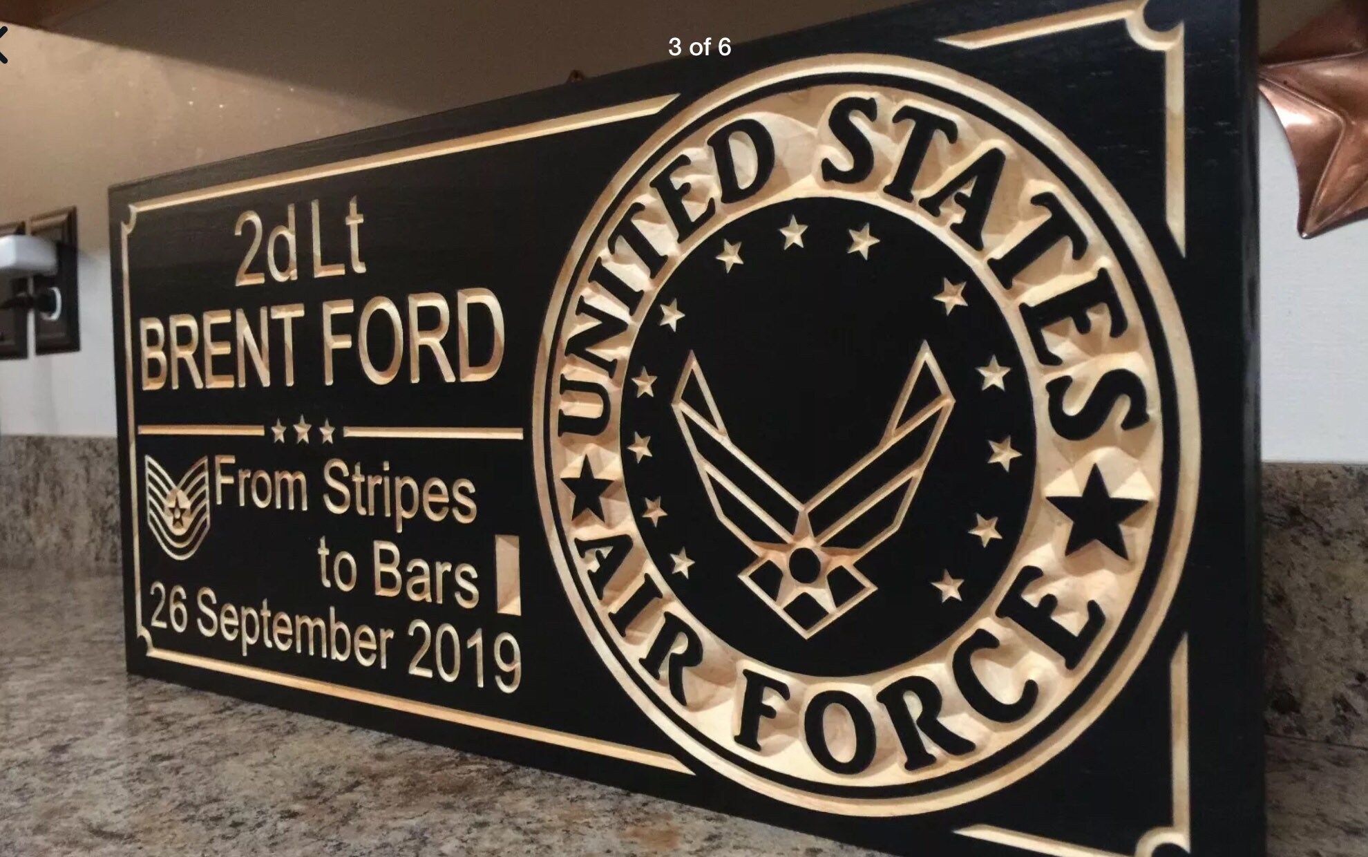 Air Force Commissioning Gift Military Plaque Retired Enlisted | Etsy