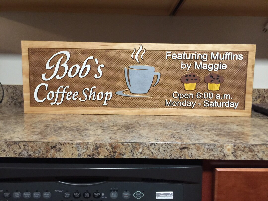 Personalized Coffee Shop Sign Custom Bar Sign Basement - Etsy
