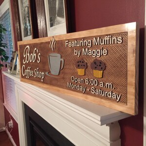 Personalized Coffee Shop Sign Custom Bar Sign Basement - Etsy