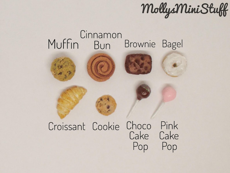 Miniature Coffee and Bakery Item Handmade 1:6 Scale Dollhouse Miniature ...