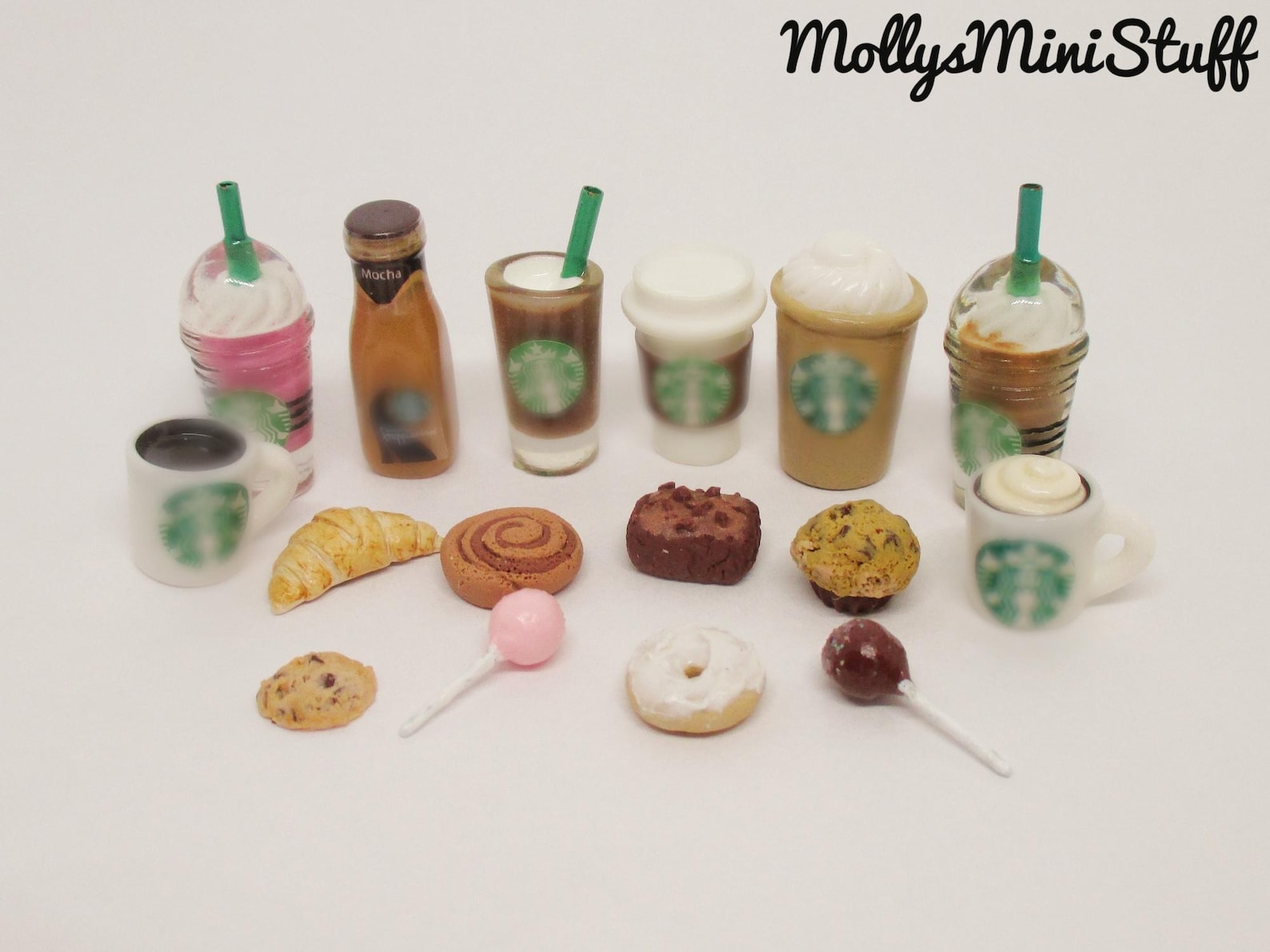 Miniature Coffee and Bakery Item Handmade 1:6 Scale Dollhouse Miniature ...