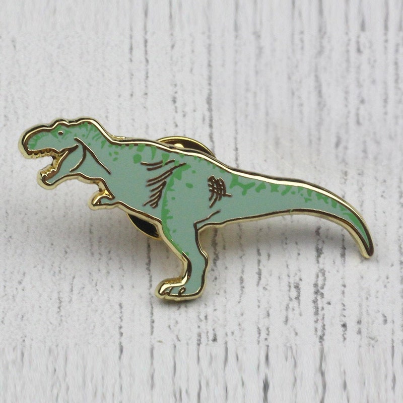 Dinosaur Enamel Pin - Etsy