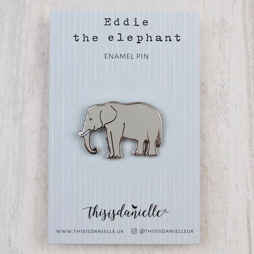 Elephant Enamel Pin Badge - Etsy UK