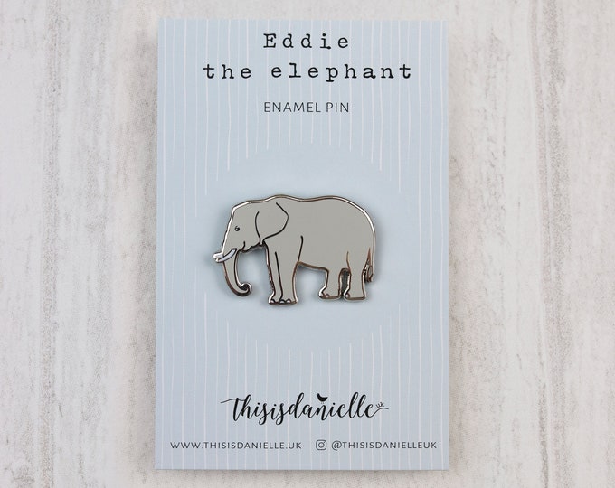 Elephant Enamel Pin Badge - Etsy UK