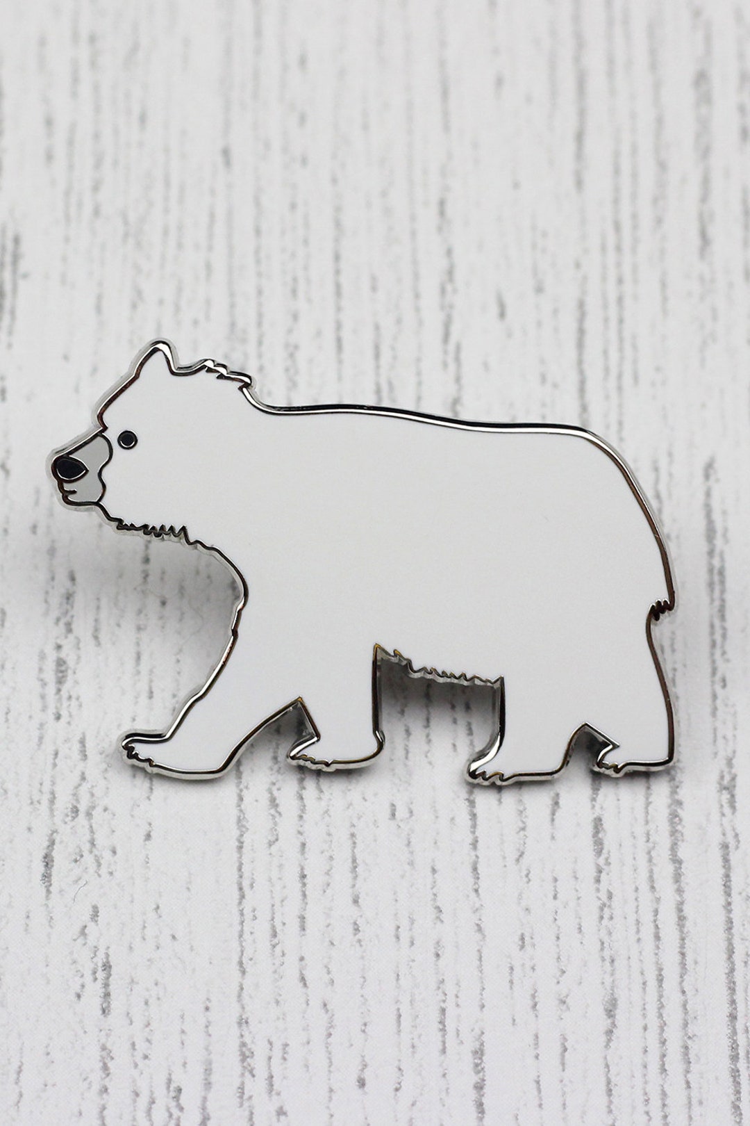 Polar Bear Enamel Pin Badge - Etsy