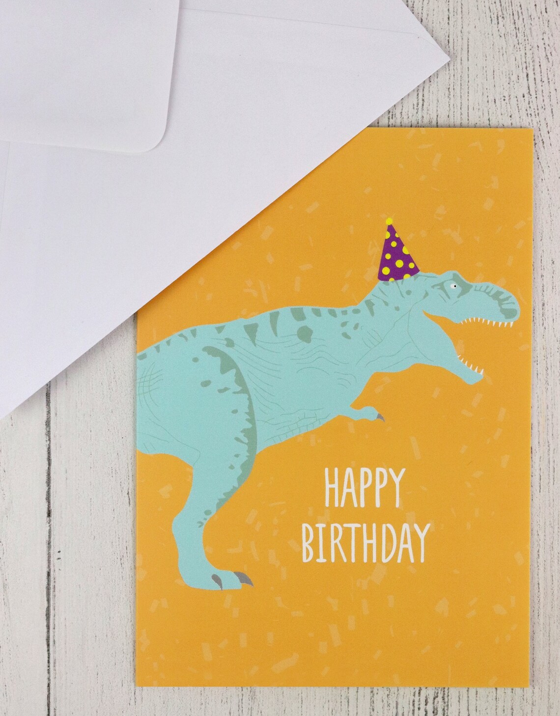 Dinosaur birthday card | Etsy