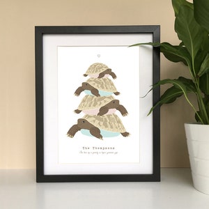 Tortoise Family Personalised Print - Etsy UK