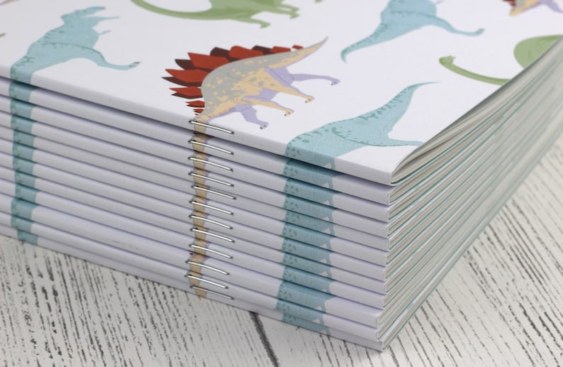 Dinosaur A5 Notebook Plain or Lined Pages - Etsy UK