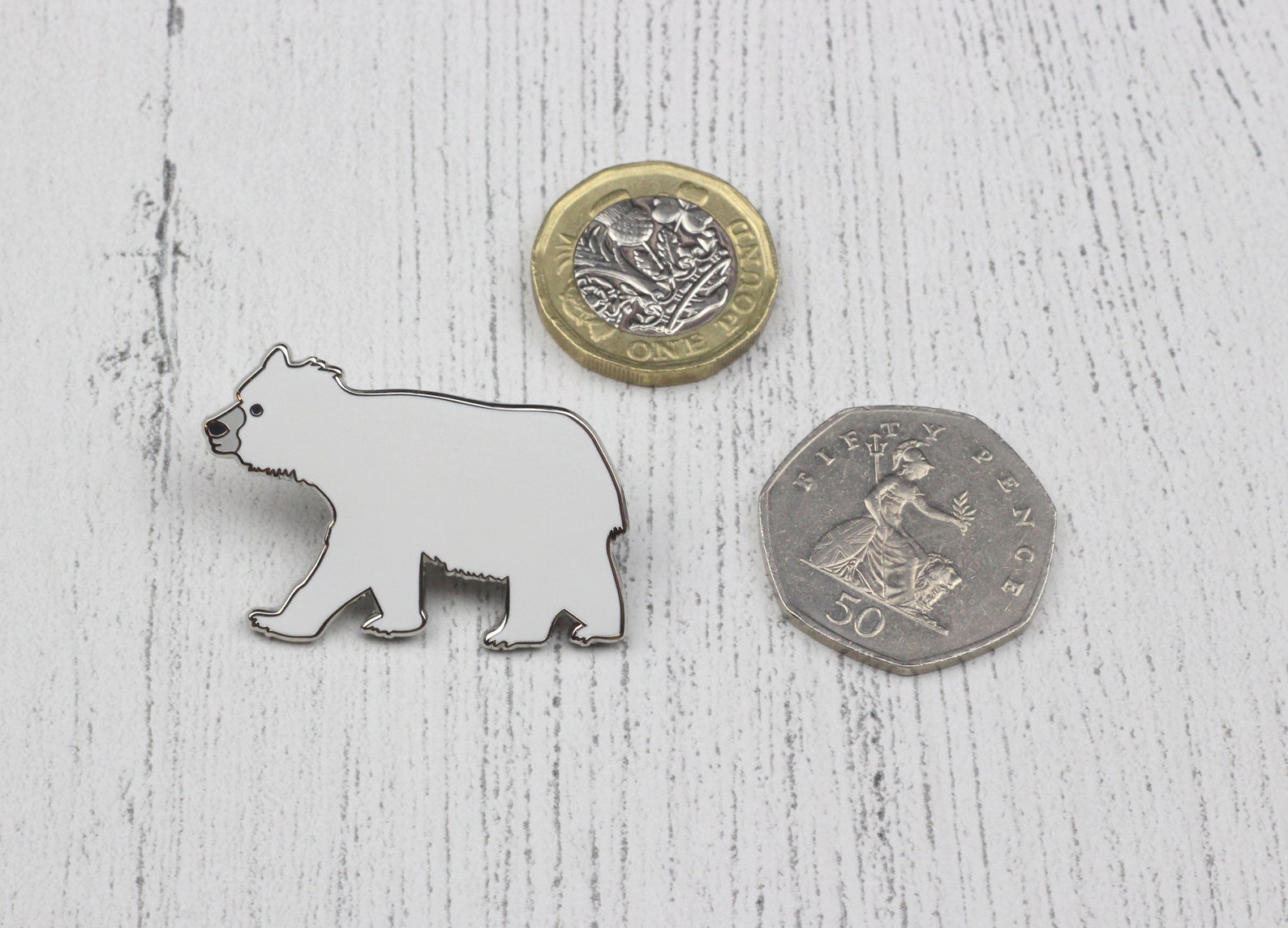 Polar Bear Enamel Pin Badge - Etsy UK