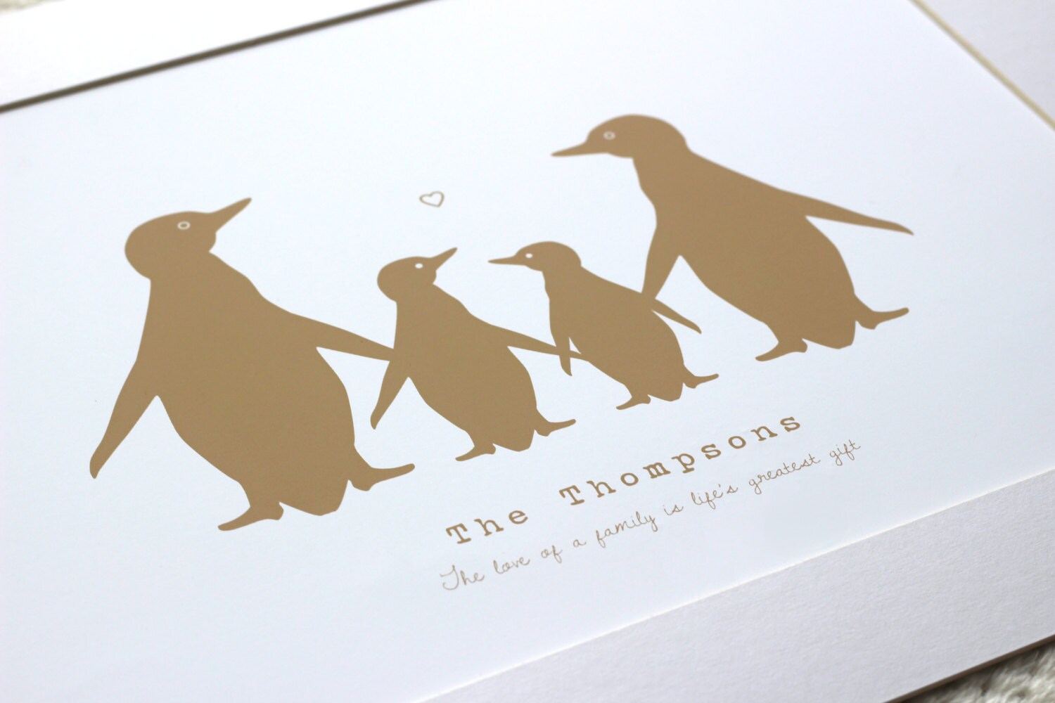 Penguin Personalised Family Print - Etsy