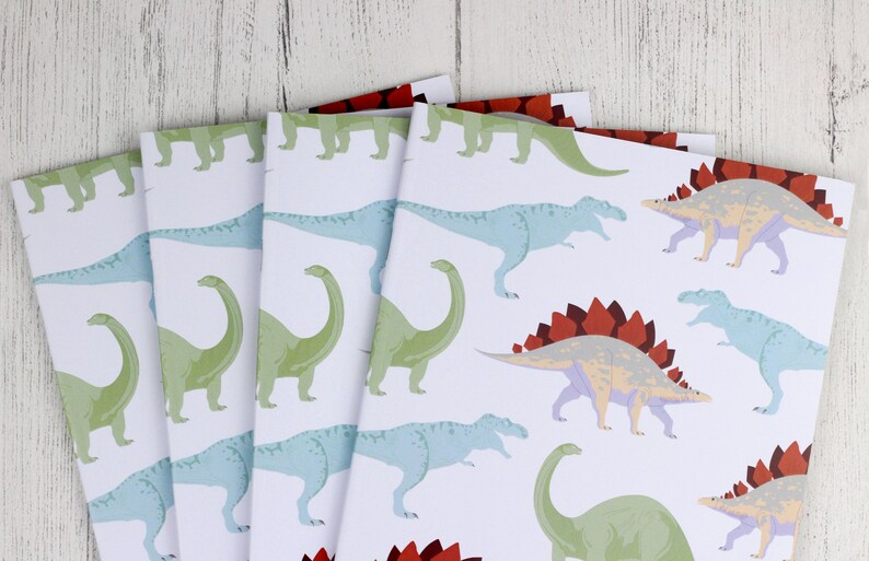 Dinosaur A5 Notebook Plain or Lined Pages - Etsy UK