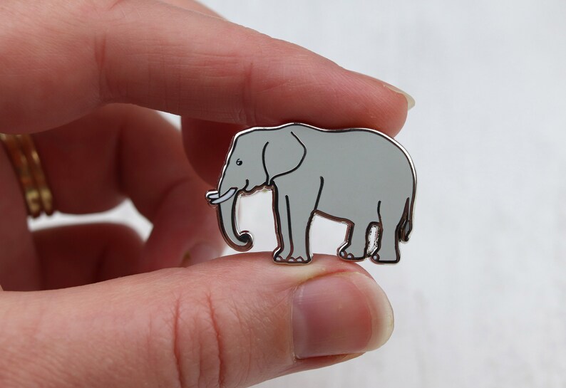 Elephant Enamel Pin Badge - Etsy UK