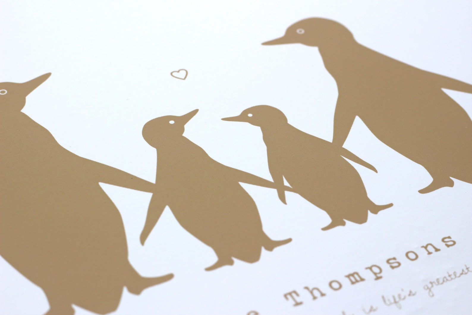 Penguin Personalised Family Print - Etsy