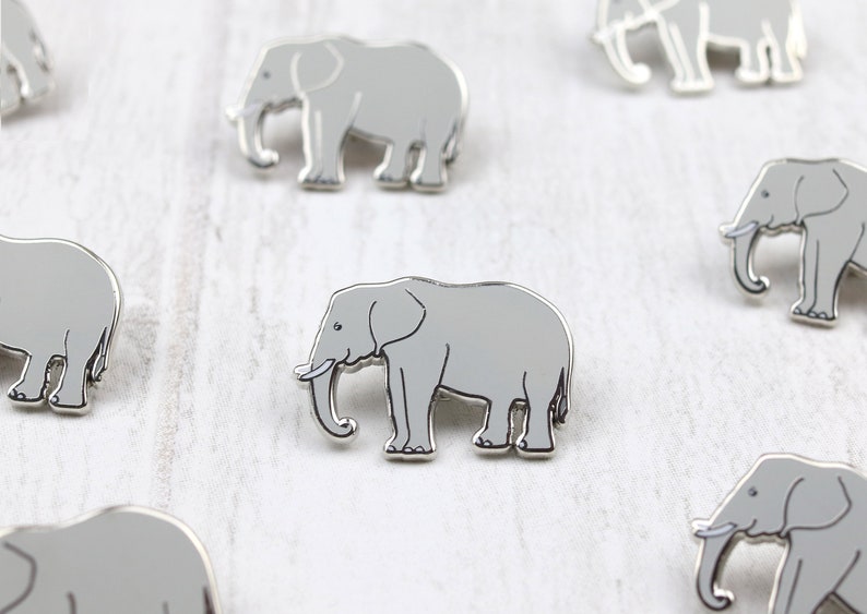 Elephant Enamel Pin Badge - Etsy UK
