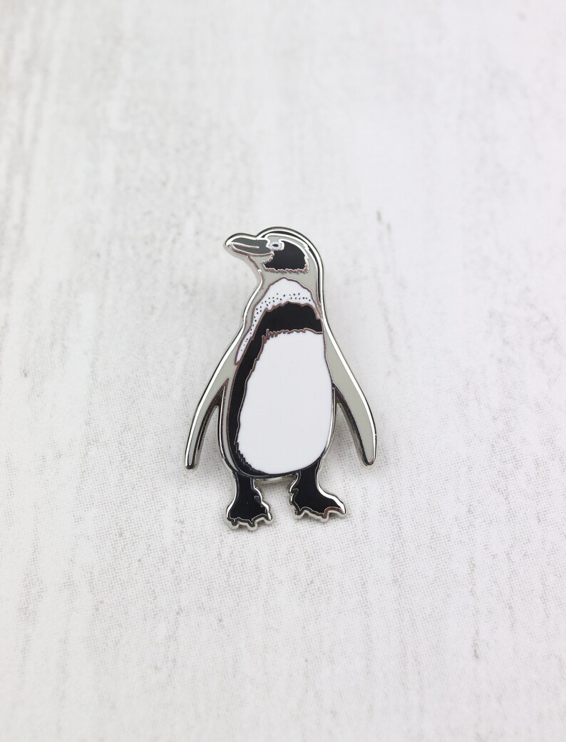 Penguin enamel pin badge | Etsy