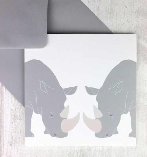 Rhino Card | Etsy UK