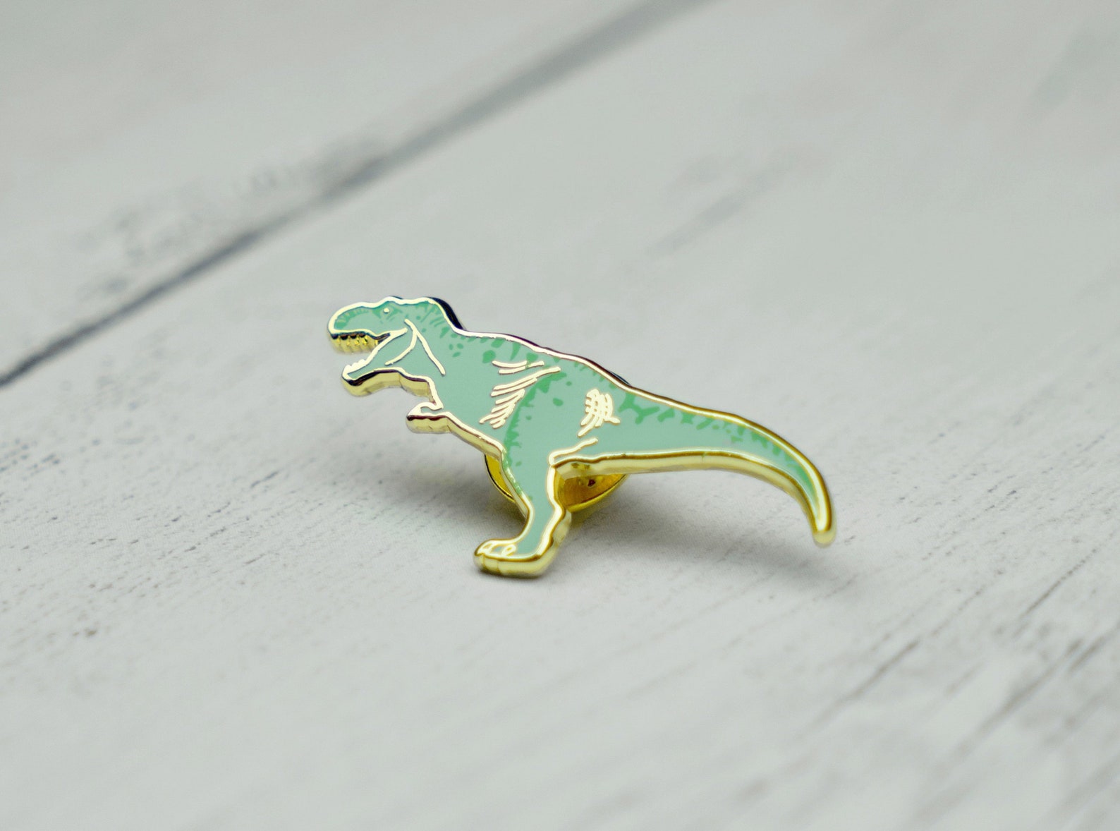 Dinosaur Enamel Pin Badge - Etsy